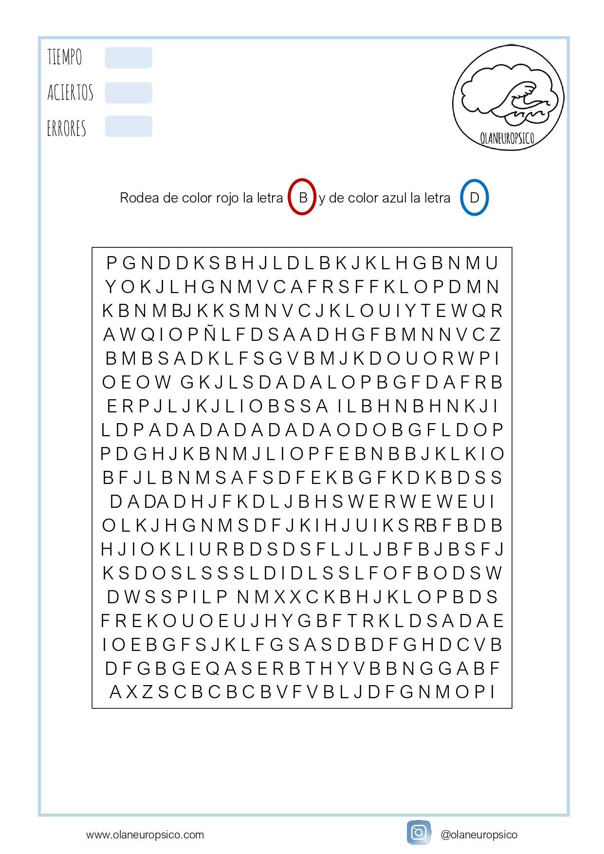 Rodea la letra – OlaNeuropsico